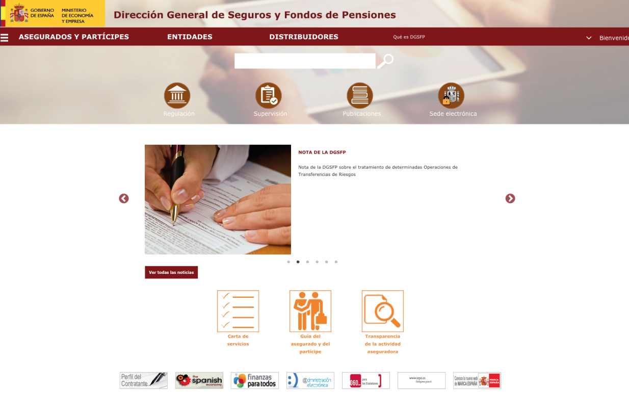 La Dirección General de Seguros y Fondos de Pensiones renueva su web ...